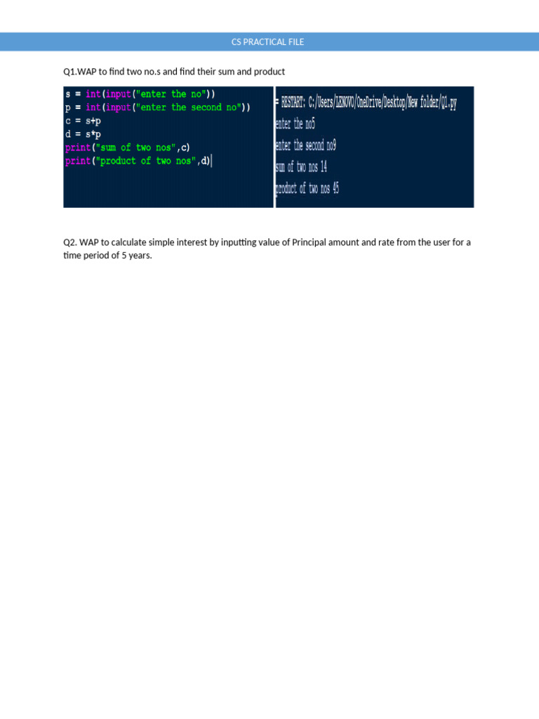 Cs Practical File | PDF | Business | Finance & Money Management