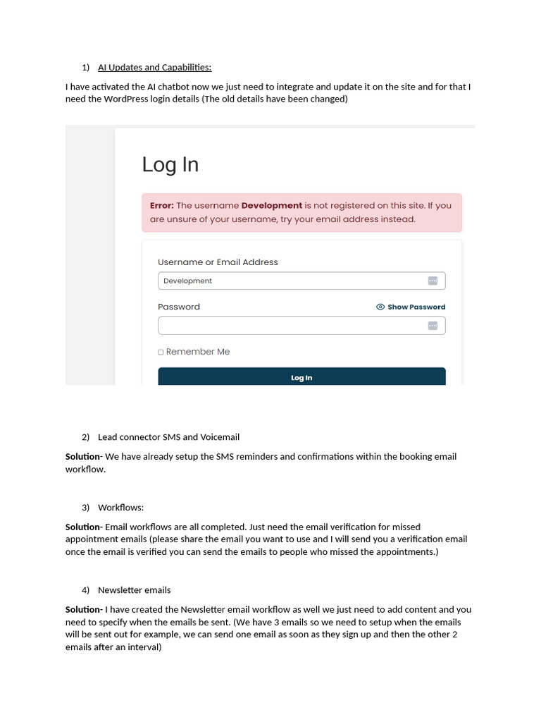 GHL 804 Email System Setup Updates | PDF