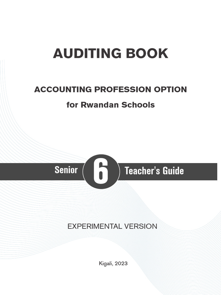 Auditing S6 Teacher - S Guide | PDF | Educational Assessment | Teachers