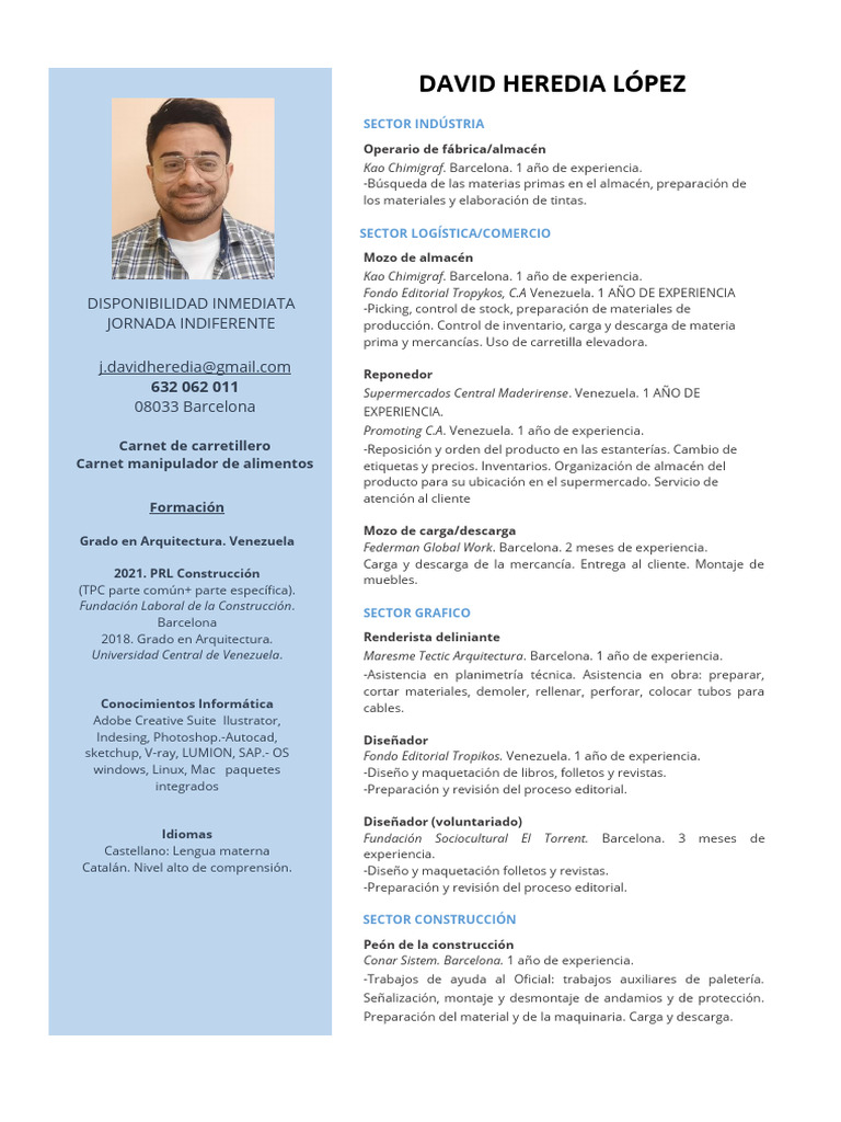 HEREDIA LOPEZ, Jesus David - CV | PDF | Negocios | Arte