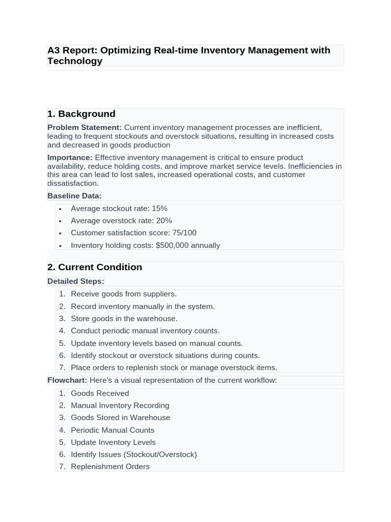A3 Report OPM Final Project | PDF | Inventory | Enterprise Resource Planning