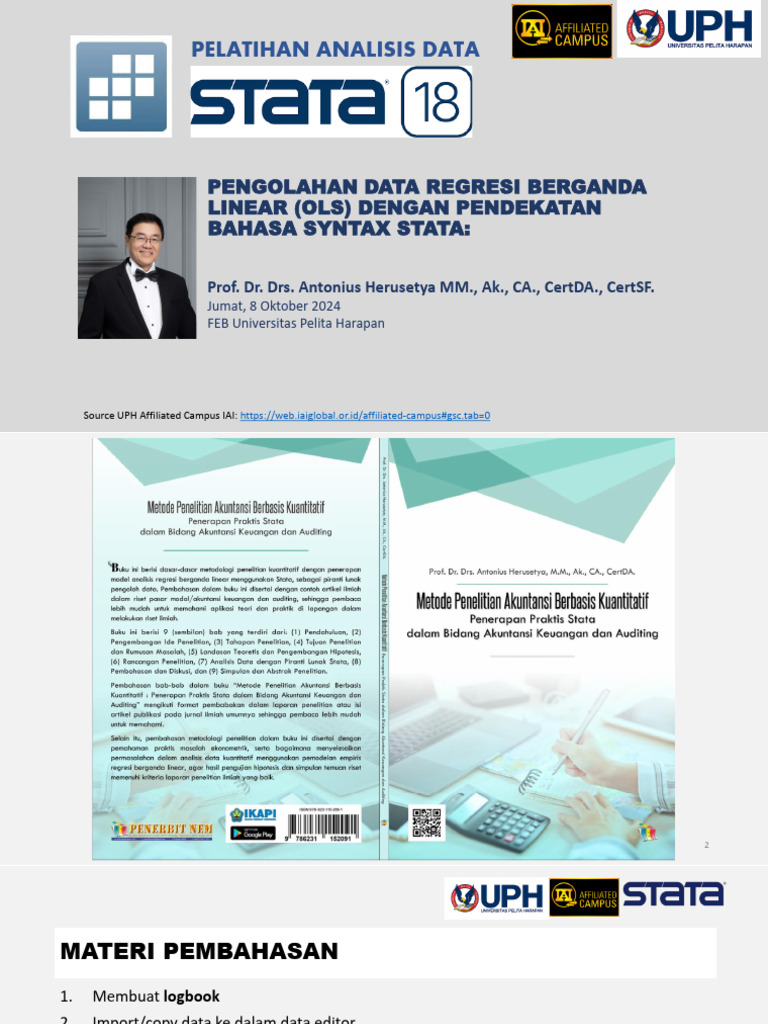 Pelatihan Stata FEB UPH 4 Okt 2024 (AH) | PDF