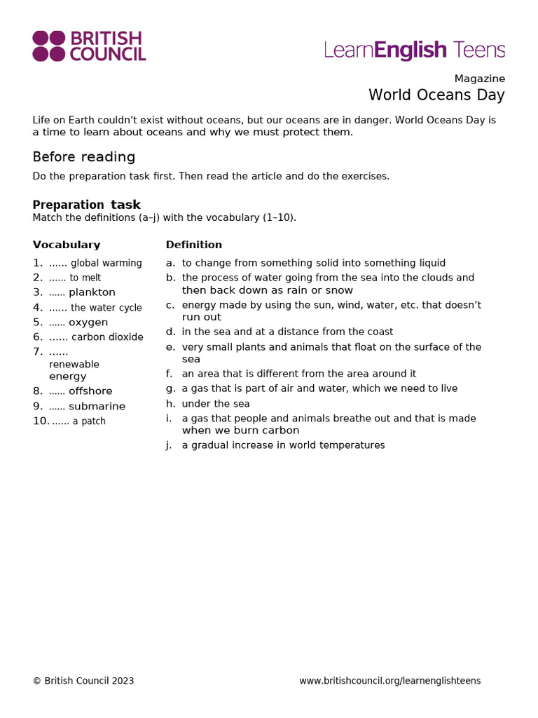 World Oceans Day: Protecting Our Oceans | PDF | Oceans | Water