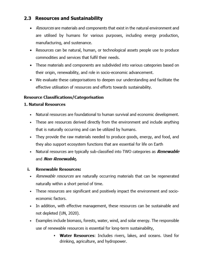 Resources and Sustainability | PDF | Sustainability | Climate Change ...