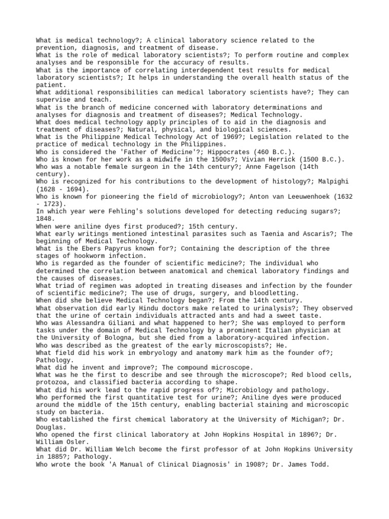 Topic 1 - Introduction To Medical Technology | PDF | Health Sciences ...