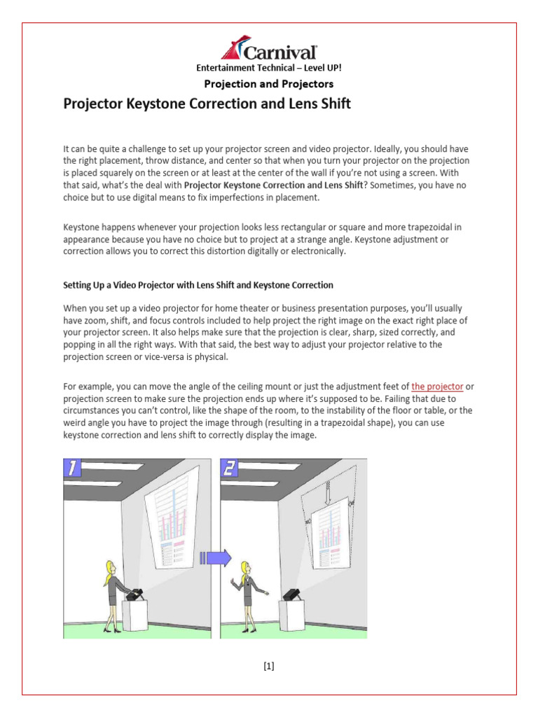 L1 - Projection - Keystone Correction | PDF | Zoom Lens | Display ...