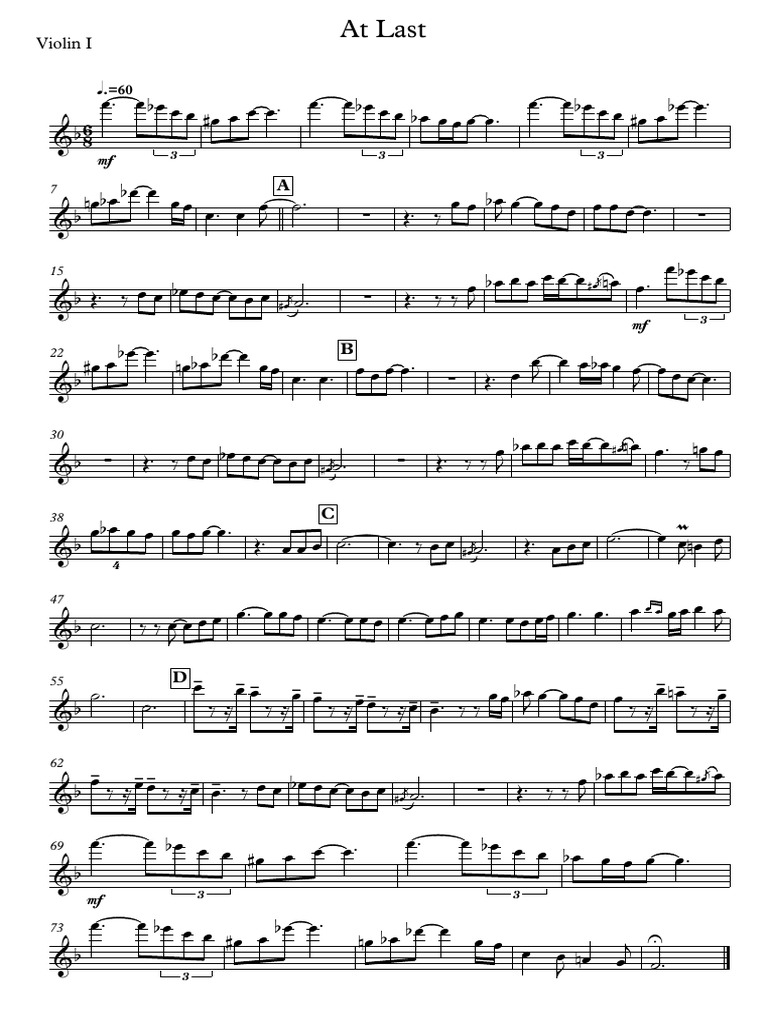At Last - Violin I | PDF