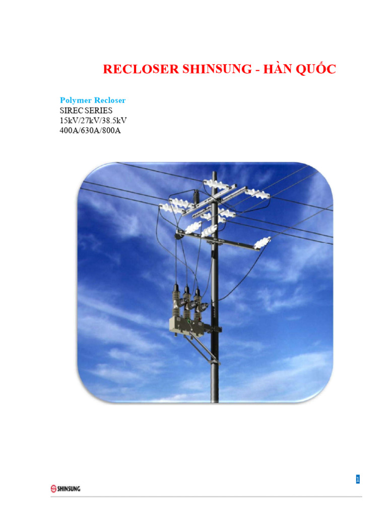 Catalogue ReCloser Shinsung TV | PDF