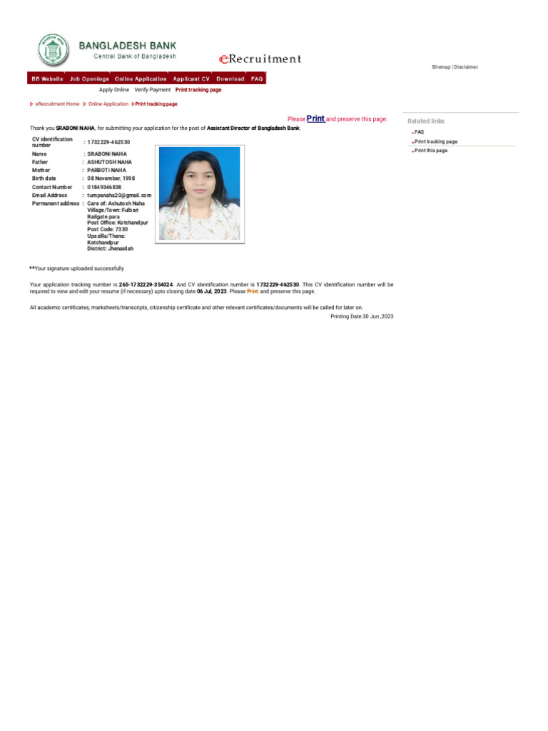 Application Tracking Number | PDF