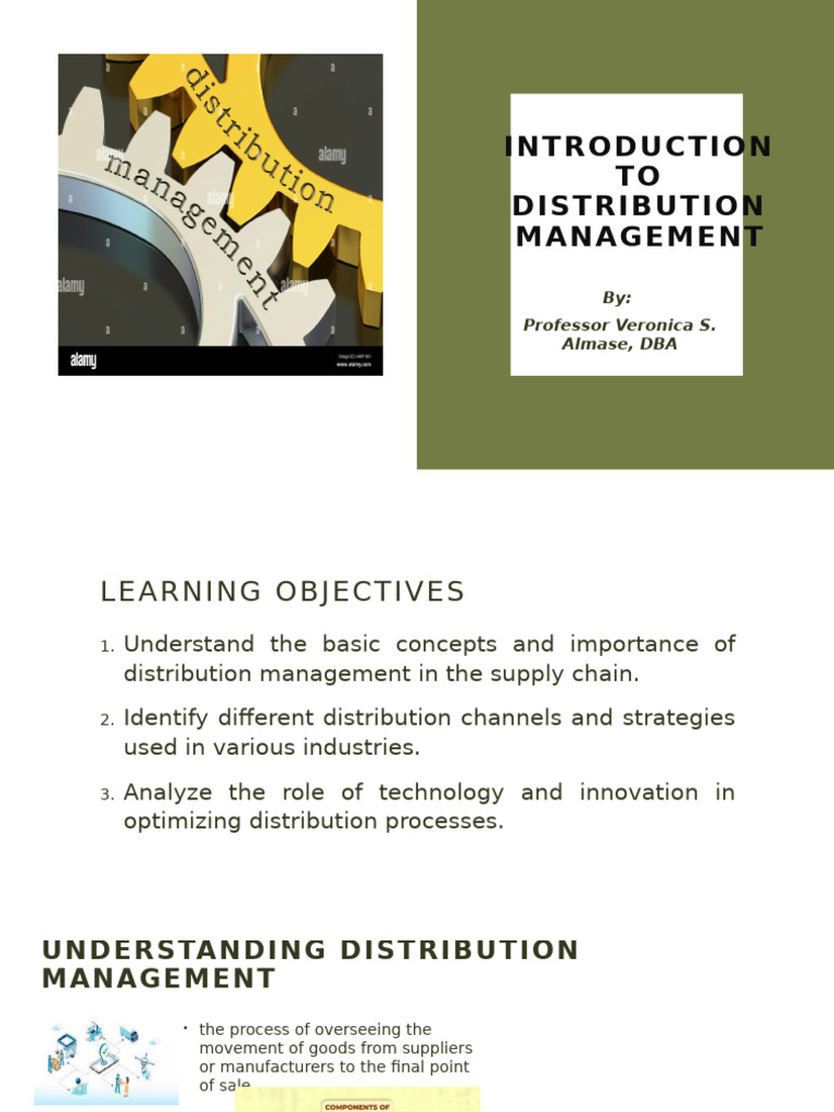 Introduction To Distribution Management | PDF | Retail | Supply Chain