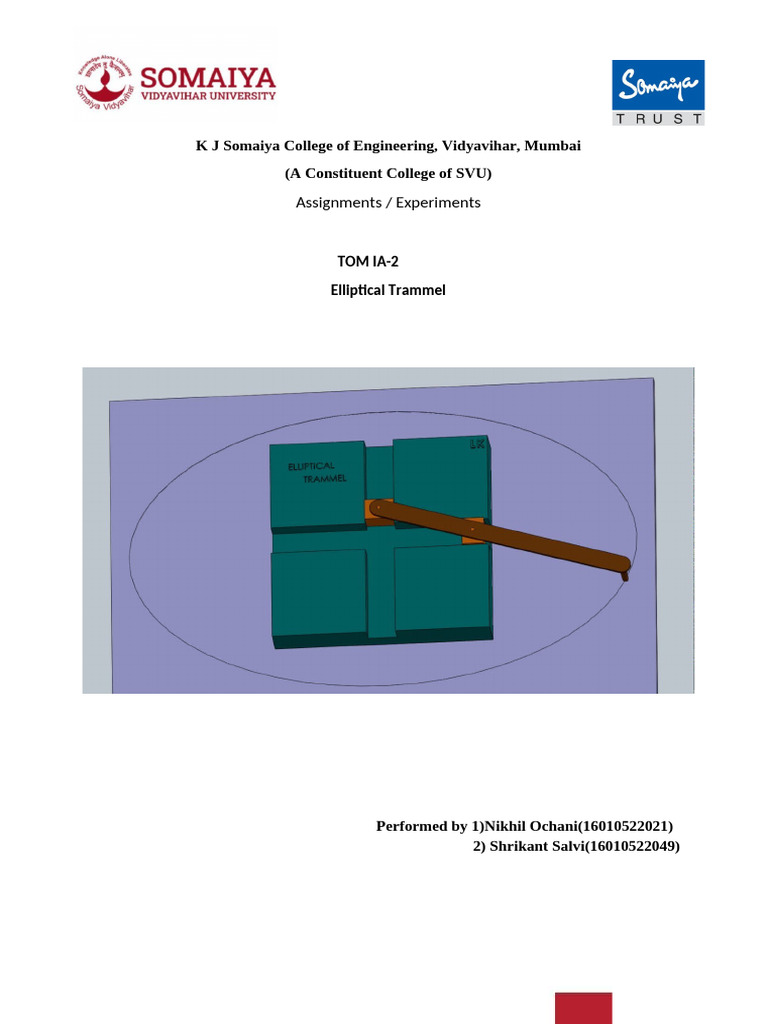 Elliptical Trammel Report | PDF