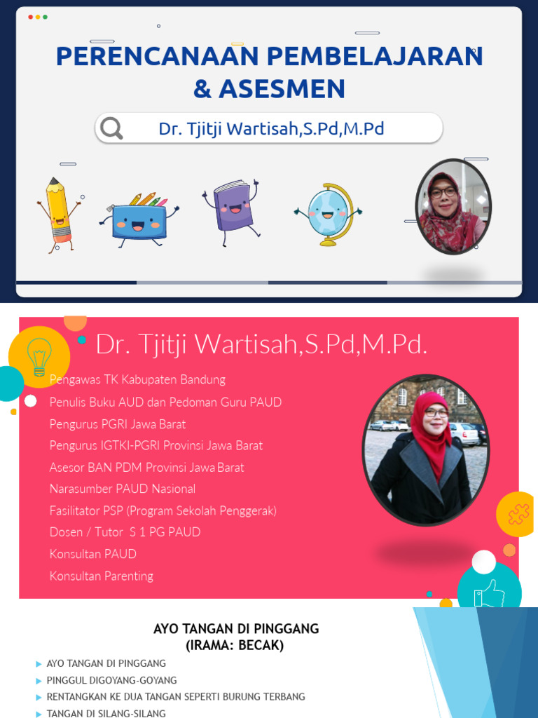 Materi Perencanaan & Asemen 2024 - PKG Paud - Dr. Tjitji Wartisah, M.PD | PDF