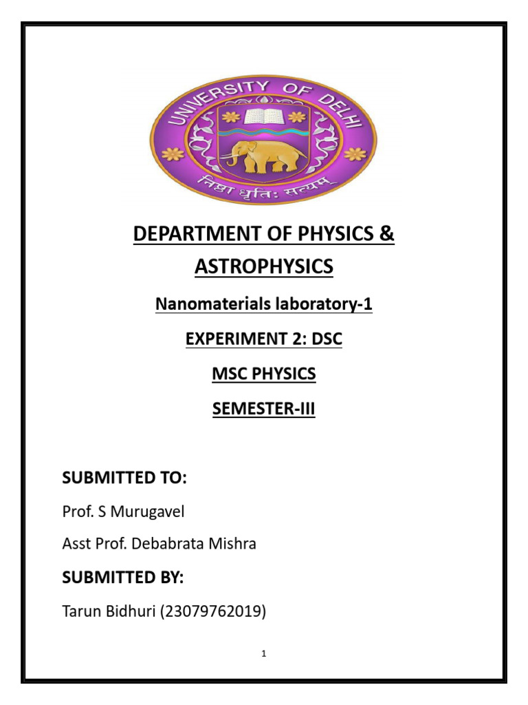Polystyrene Using The Differential Scanning Calorimetry (DSC) | PDF ...