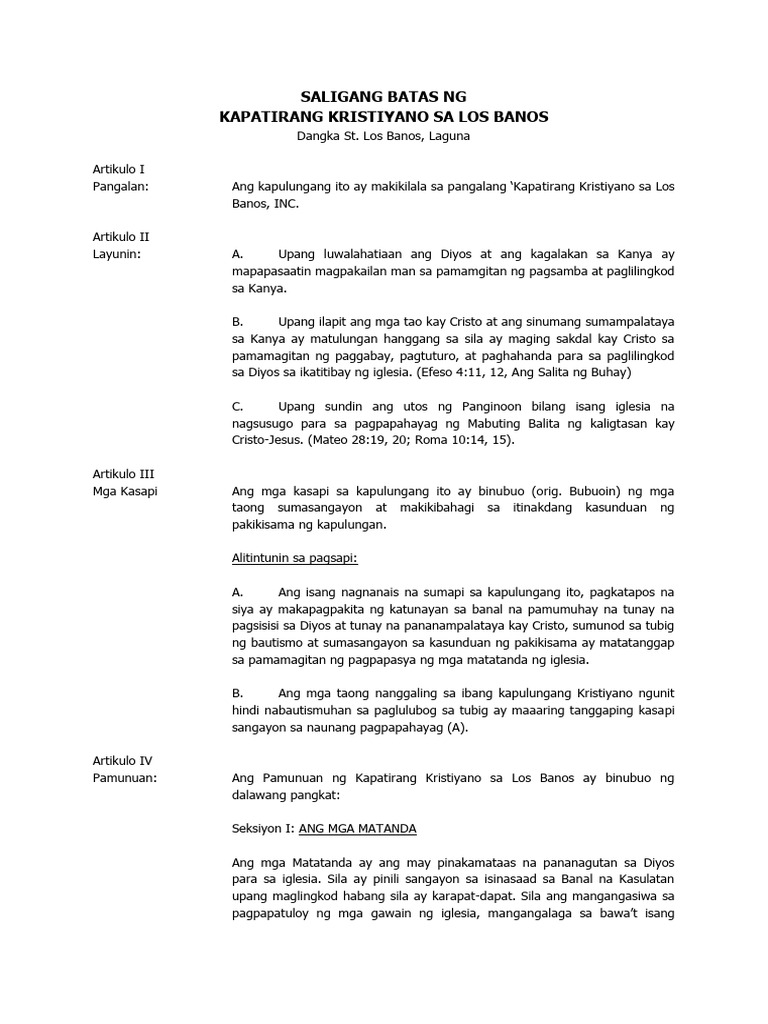 Saligang Batas KKLB | PDF