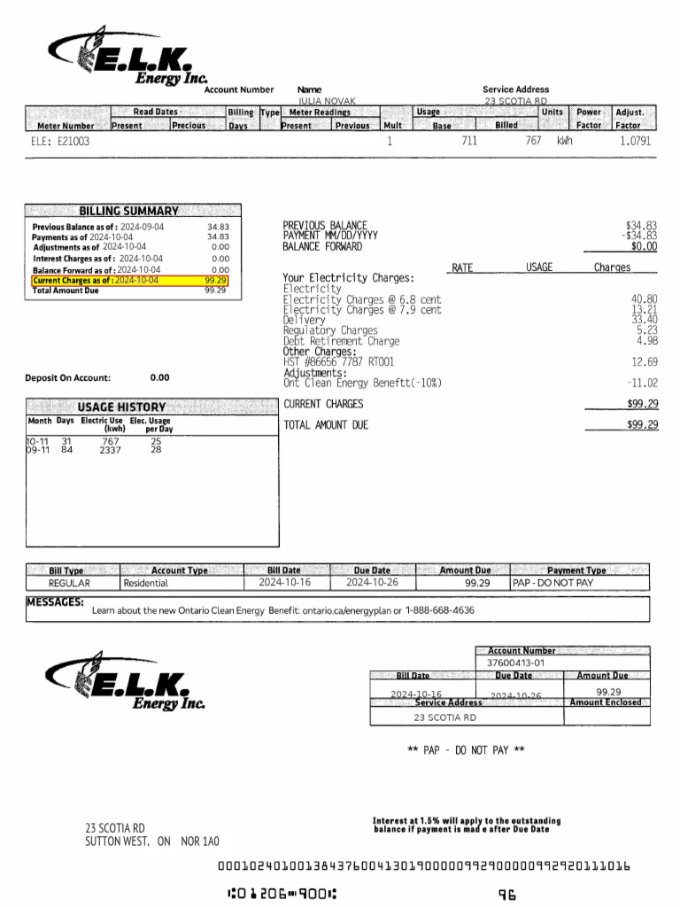 My Energy Bill | PDF