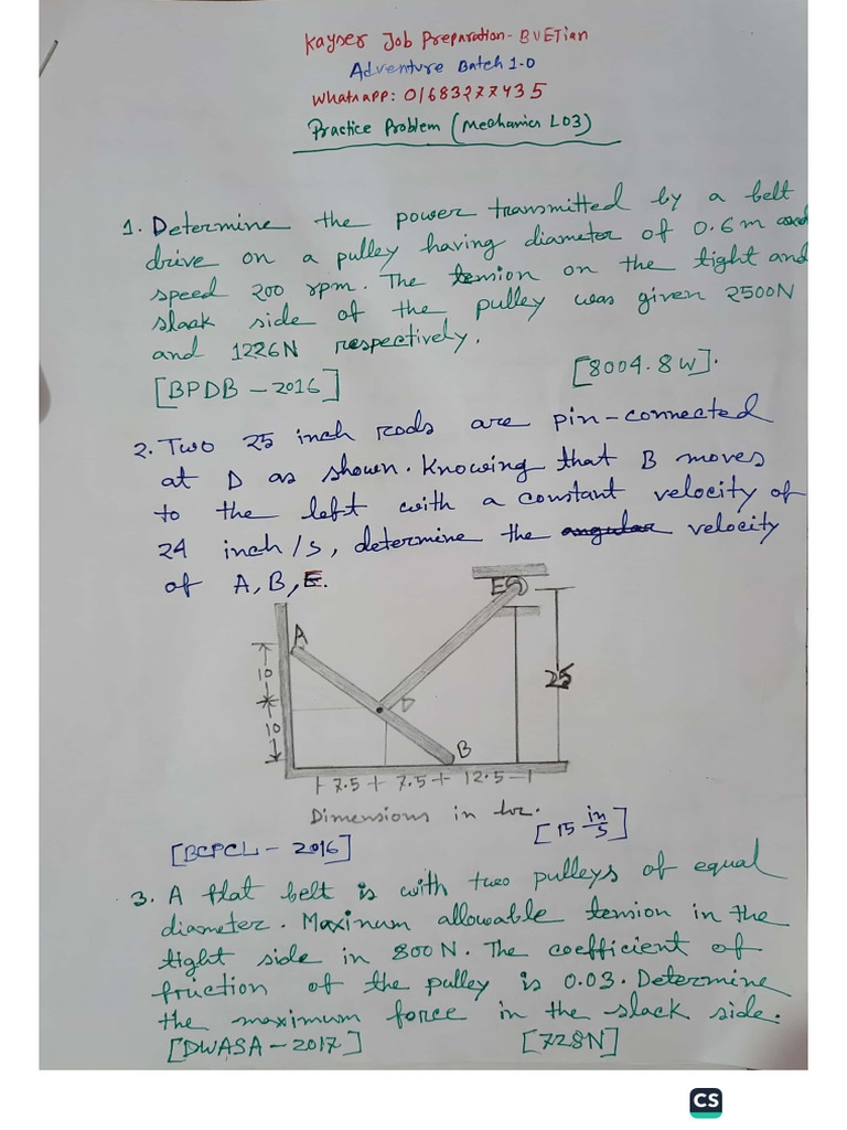 Practice 07 (Mechanics L03) | PDF