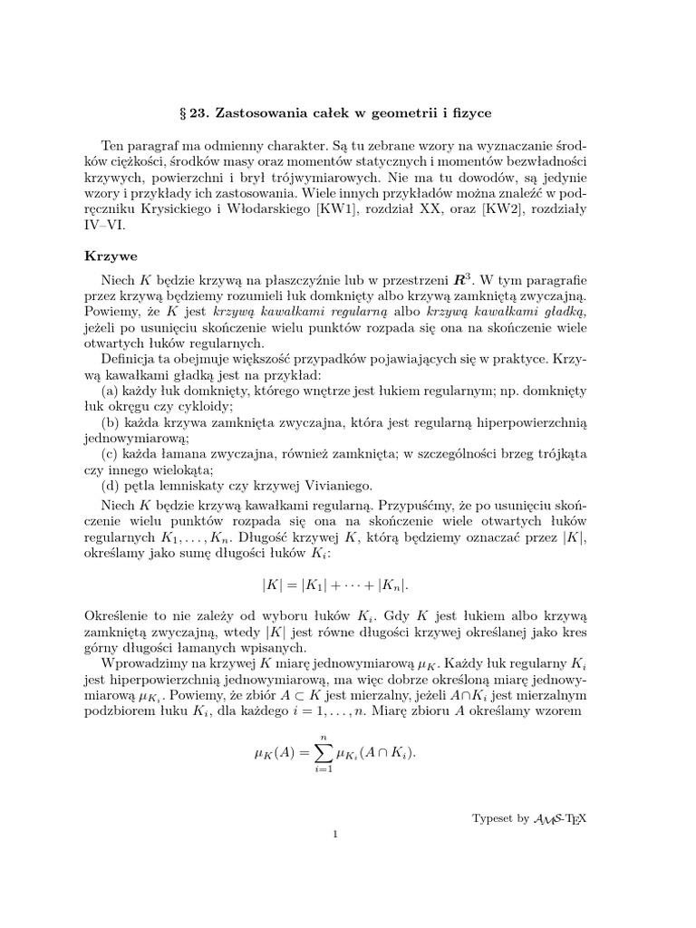 23.zastosowania Calek | PDF