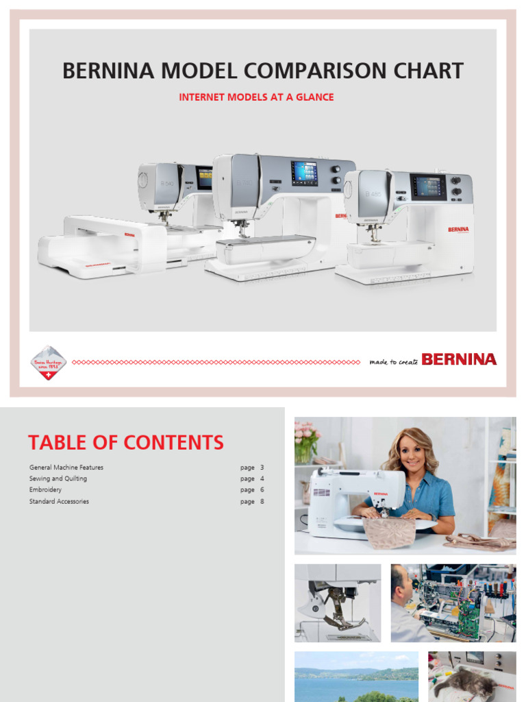 BERNINA Model Comparison Sewing-Machines InternetModels 2023-06 en-US | PDF | Sewing Machine ...