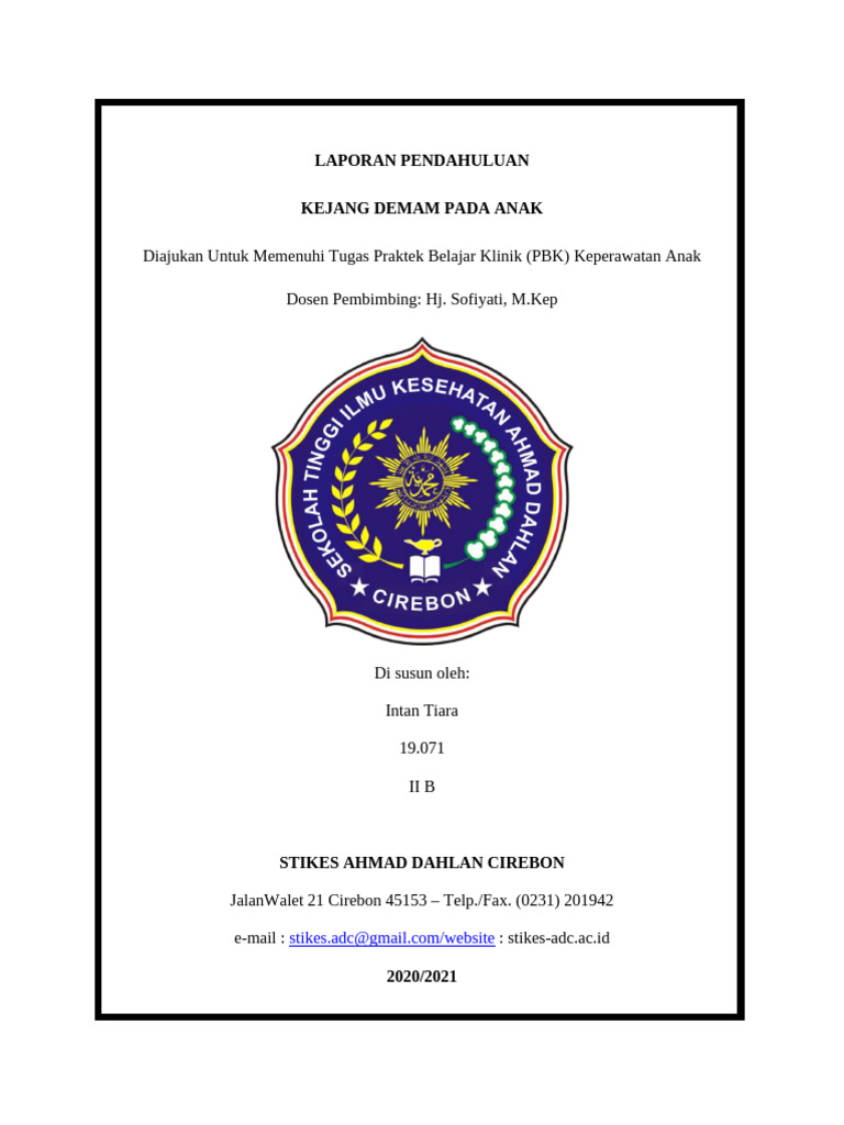 LP Kep Anak-Kejang Demam Intan Tiara | PDF | Pengembangan Diri