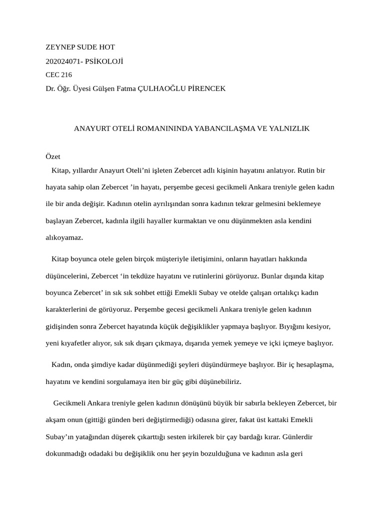Cec 216 Zeynep Sude Hot Kopyası | PDF