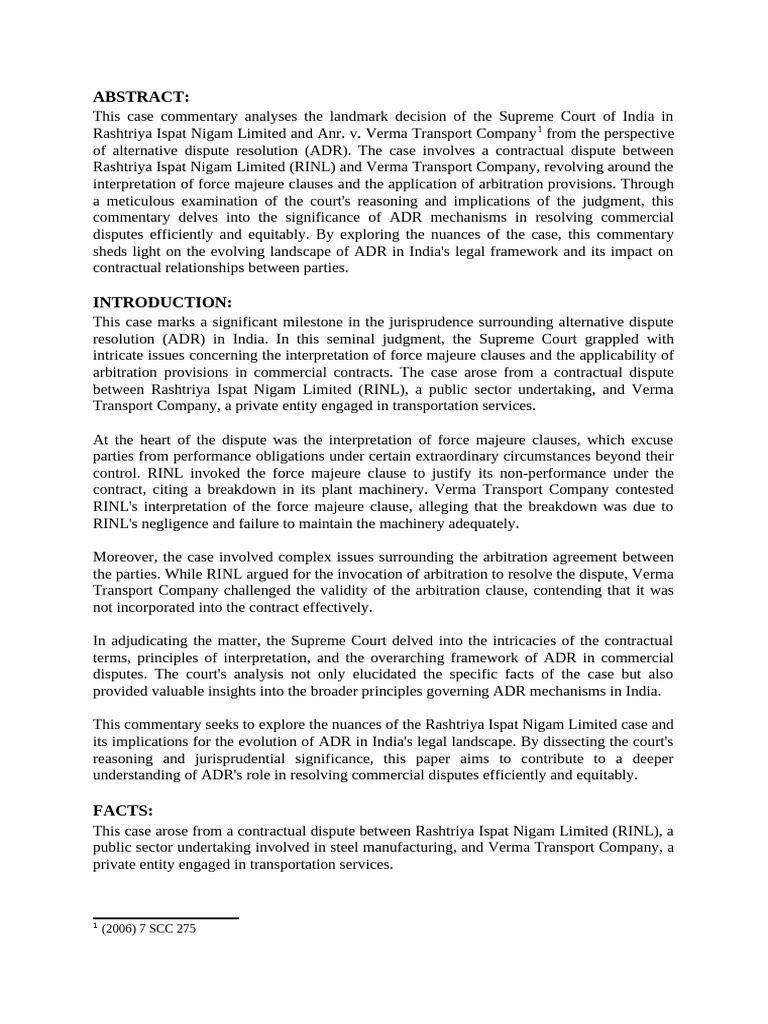 adr_paper | PDF | Arbitration | Alternative Dispute Resolution