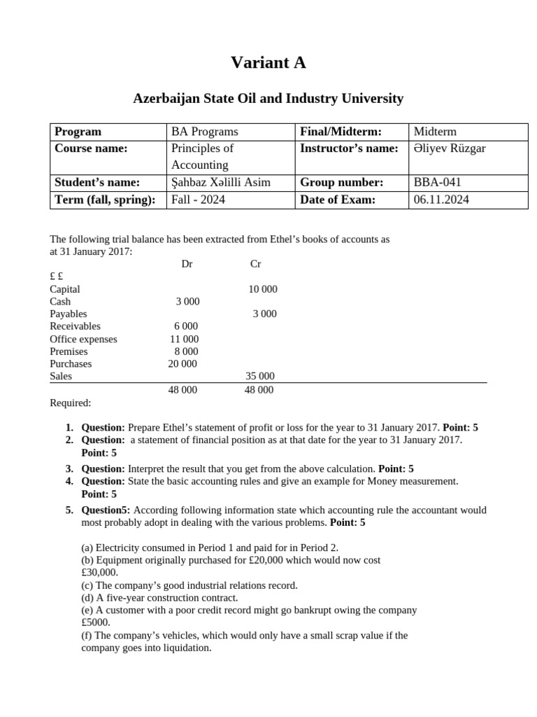 Sample For Midterm Card - Bachelor | PDF | Business
