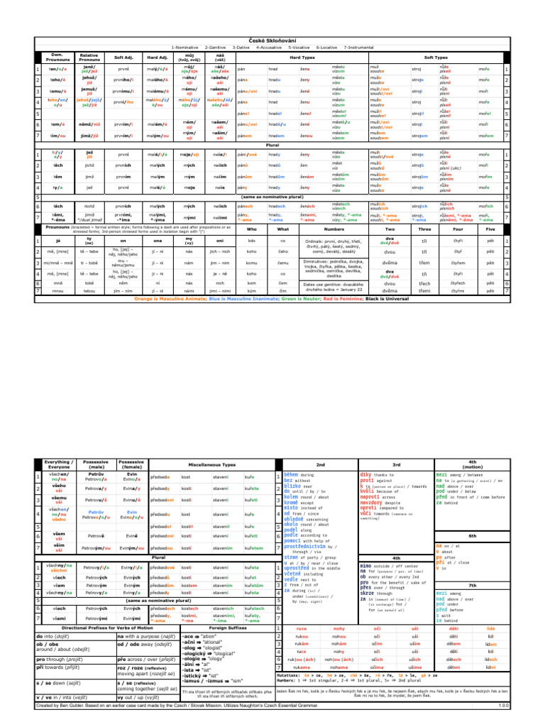Czech Cases Card Advanced | PDF
