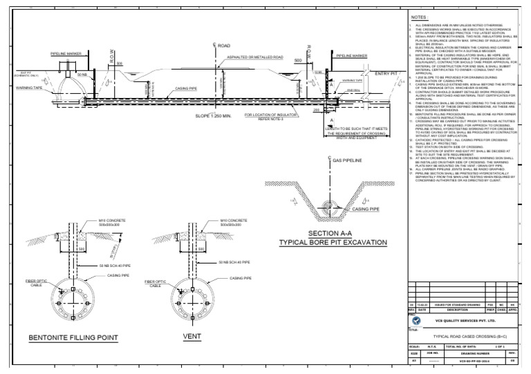 Typical Road Cased Crossing Details-Model | PDF | Pipe (Fluid ...
