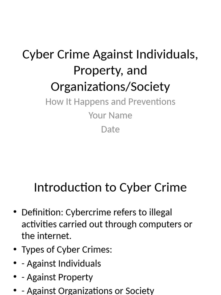 Cyber Crime Presentation | PDF