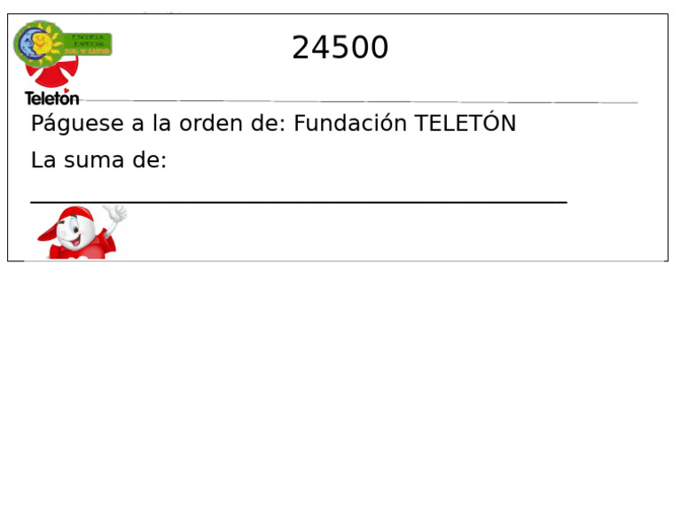 Donación a Fundación TELETÓN | PDF | Finanzas y dinero