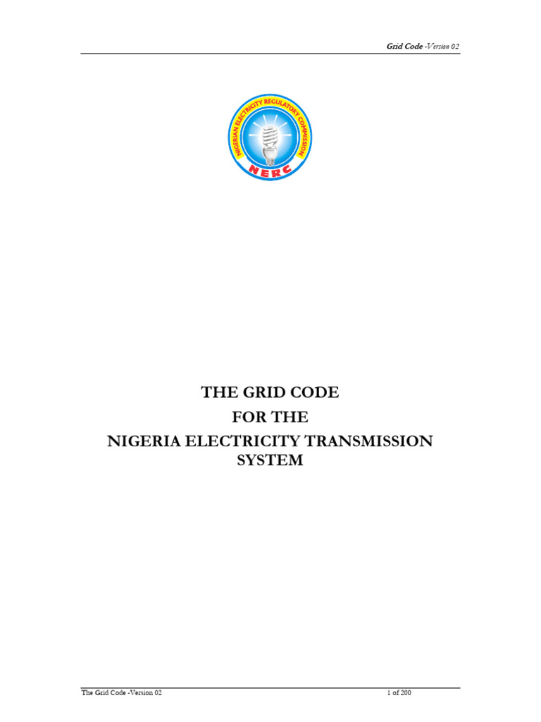Nigeria Electricity Grid Code V2 | PDF | Electrical Grid | Electricity