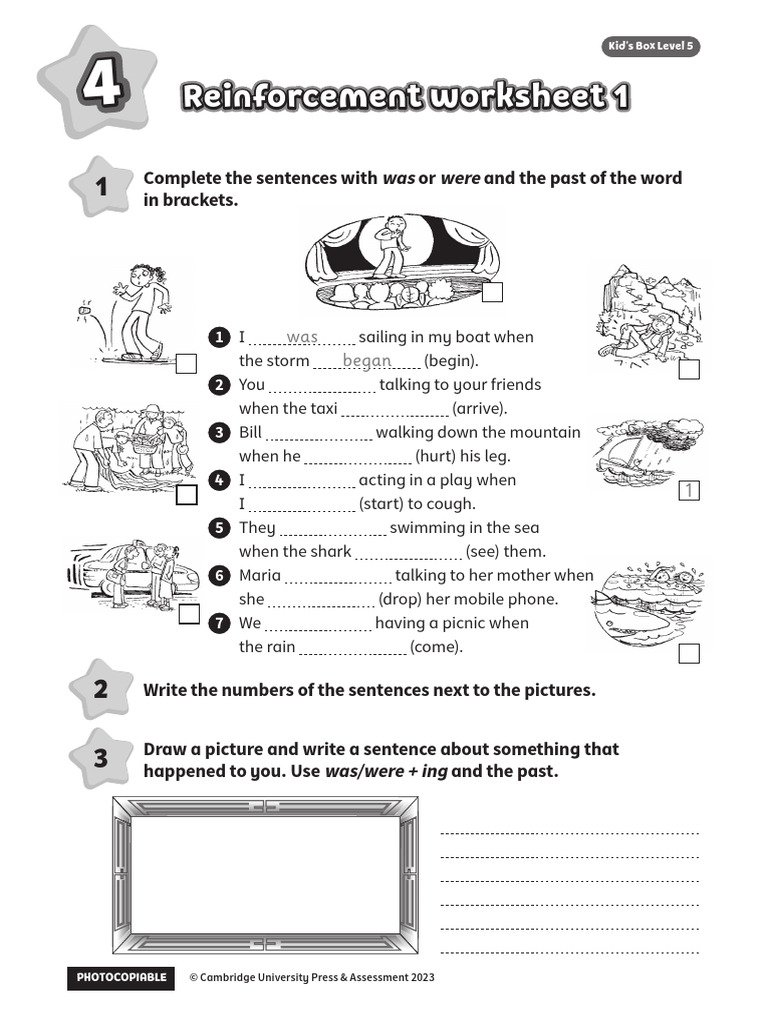KidsBox Level5 Unit4 Reinforcement Worksheet 1 | PDF