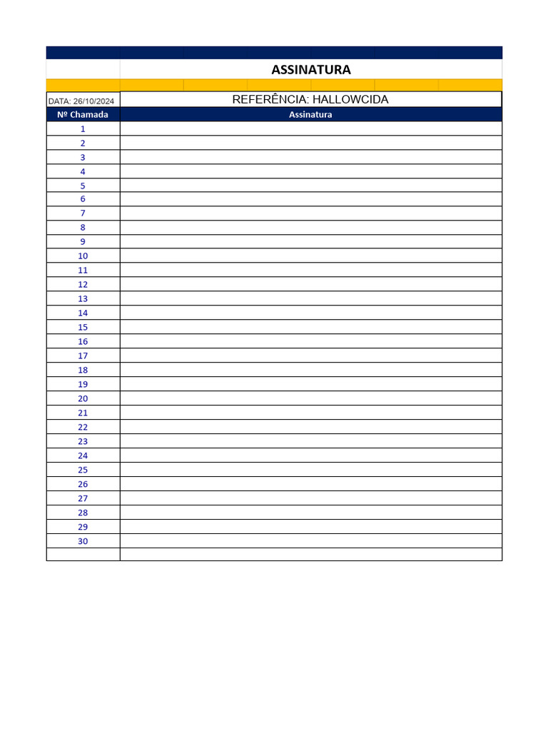 Assinatura Alunos (Frequência) - Cópia de Frequência - Oficina | PDF