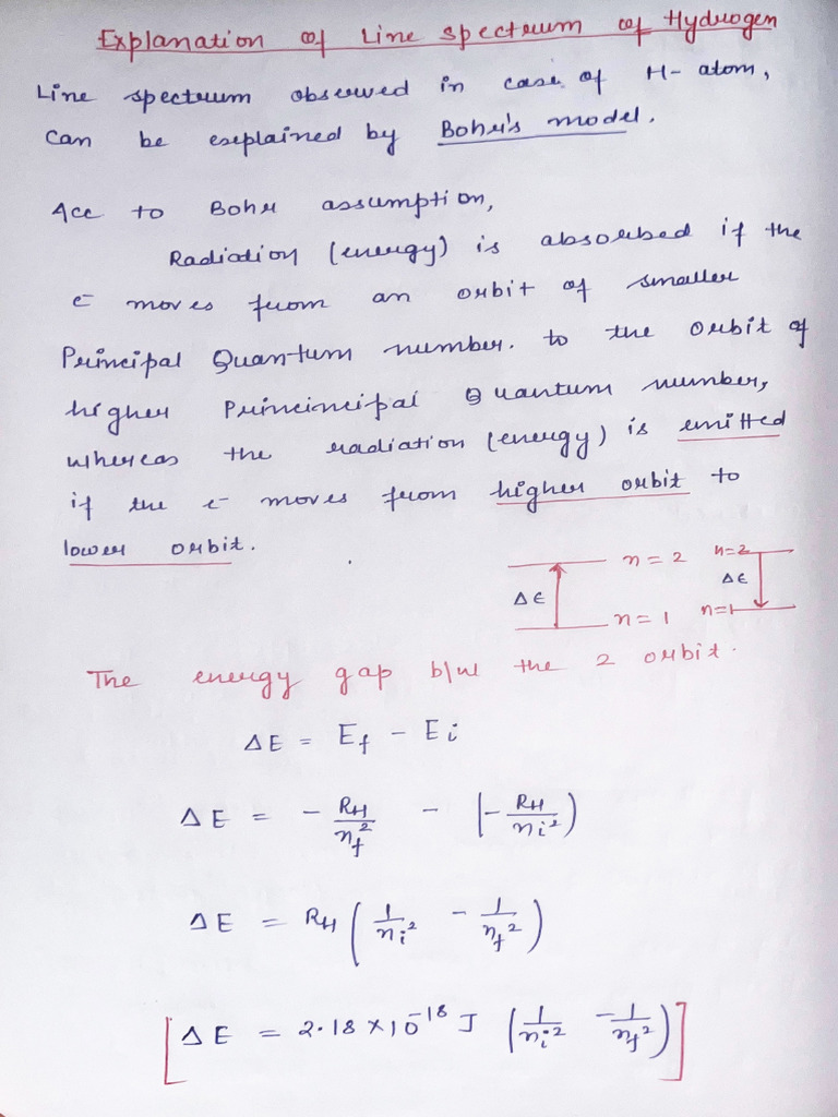 Hydrogen spectrum | PDF