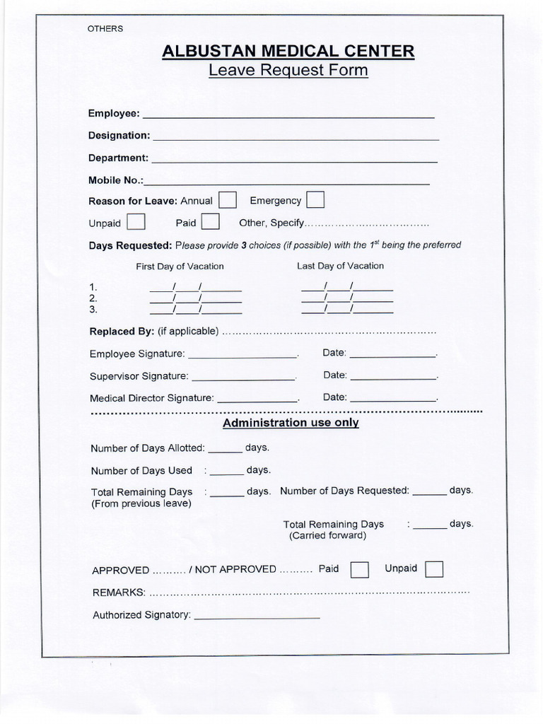 Leave Request Form | PDF