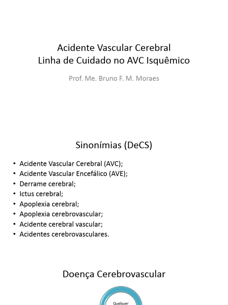 Acidente Vascular Cerebral | PDF | AVC | Remédio