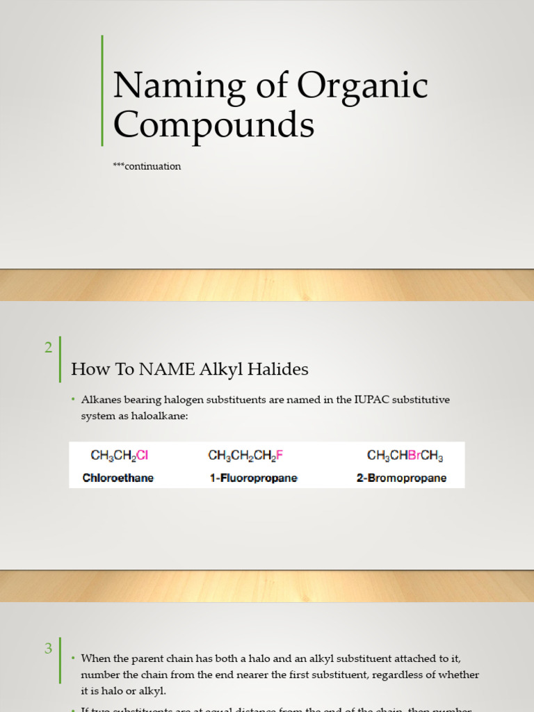 IUPAC Naming of Organic Compounds | PDF | Alkene | Functional Group