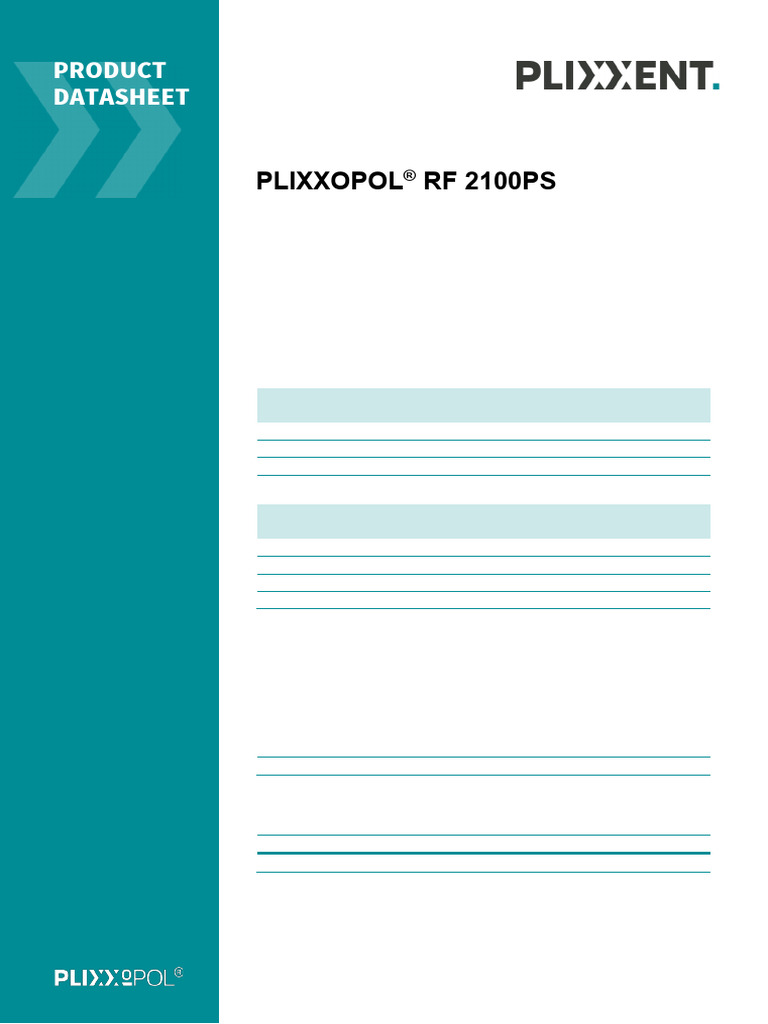 En - Plixxopol RF 2100PS - Plixxonat N102 | PDF | Polyurethane ...
