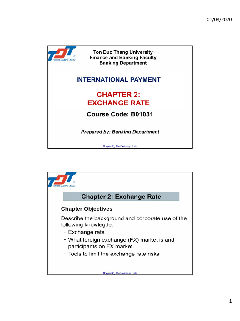 b01031 Chapter 2 Exchange Rate | PDF | Foreign Exchange Market | Option ...