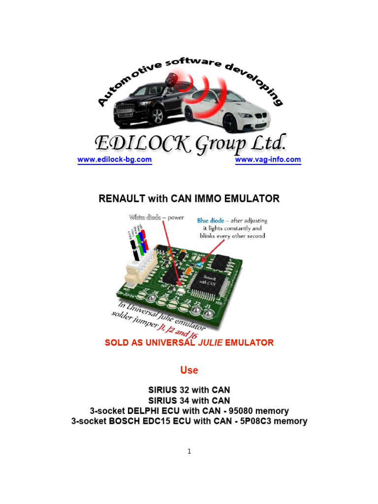Renault With CAN - Emulator | PDF | Motor Vehicle Manufacturers | Renault