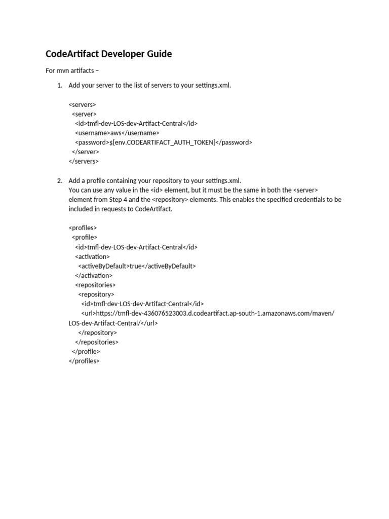 Codeartifact Developer Guide Pdf Computing Software