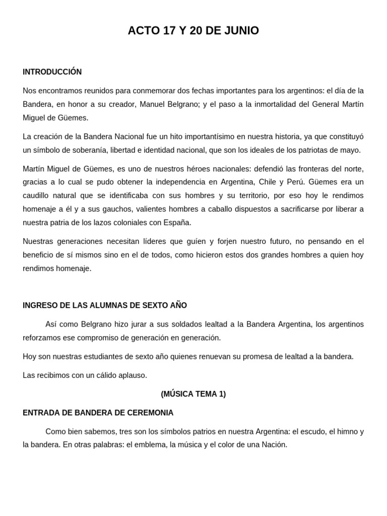 Glosas 20 de Junio | PDF | Oración