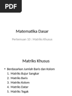 Jenis-Jenis Matriks | PDF