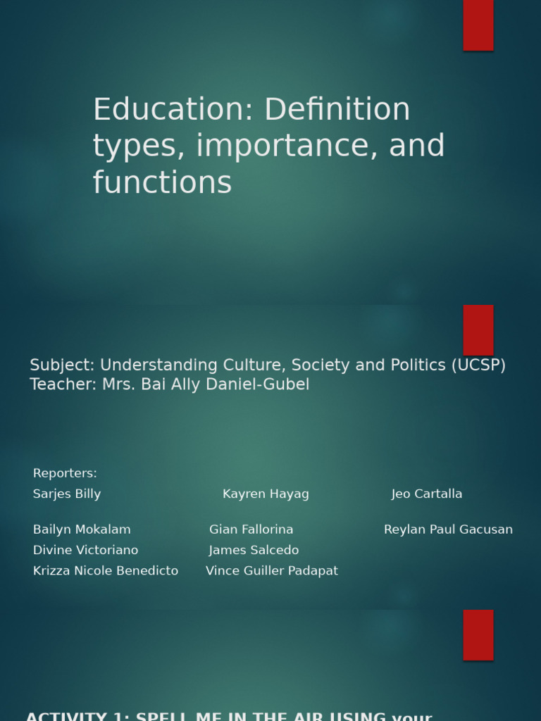 Gruop 1 Ucsp | PDF | Secondary Education | Vocational Education