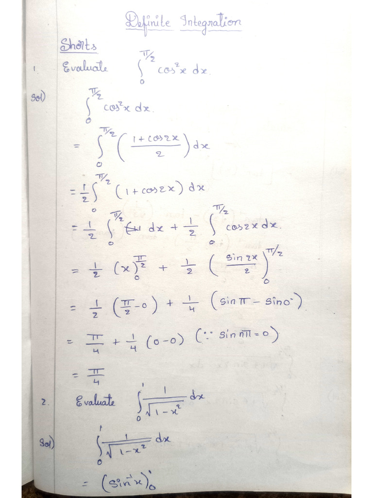 Definite Integration | PDF
