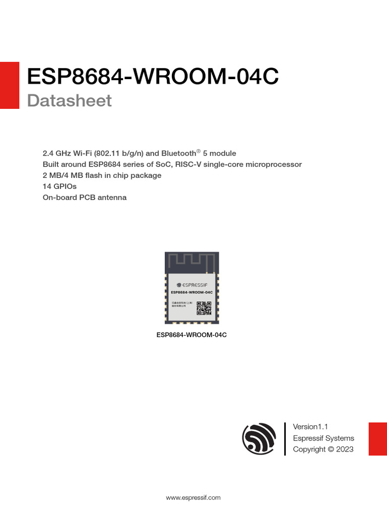 ESP8684-WROOM-04C Module Overview | PDF | Ieee 802.11 | Wi Fi