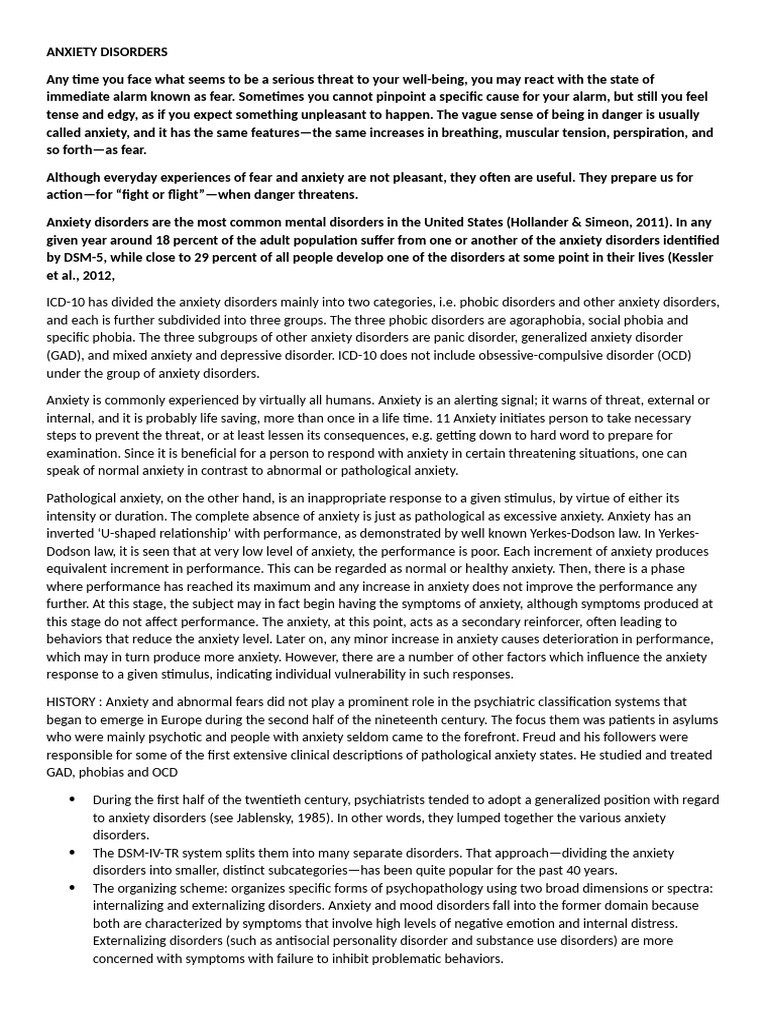 Paper 3 Unit 5 Ocd | PDF | Obsessive–Compulsive Disorder | Anxiety