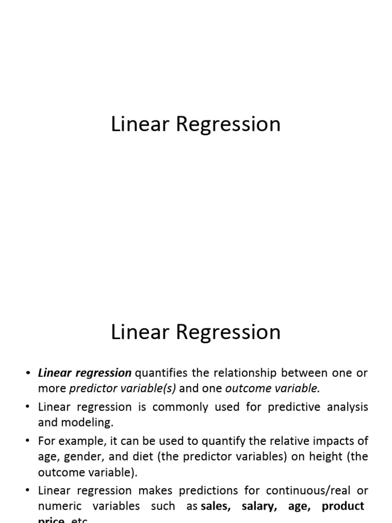 L20-22 Linear Regression | PDF
