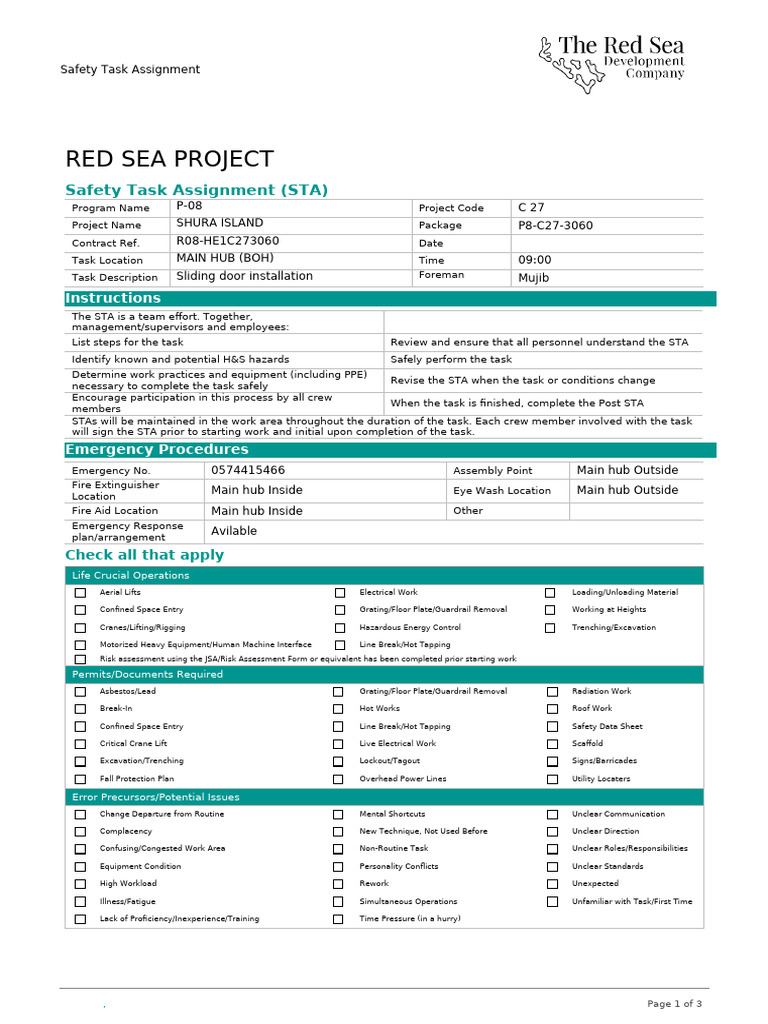 Safety Task Assignment - Docx 11-11-24 | PDF | Personal Protective ...