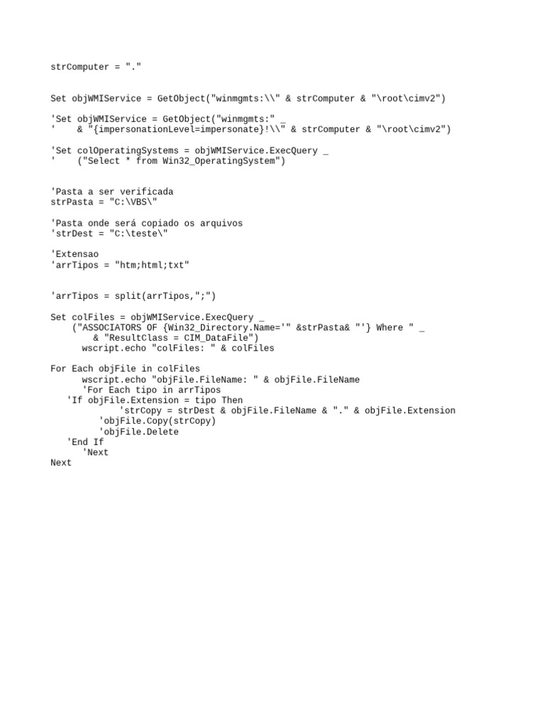 VBScript File Management Guide | PDF